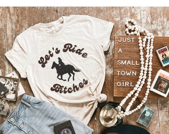 Let's Rodeo Garment-dyed T-shirt Rodeo Shirt Gifts for - Etsy