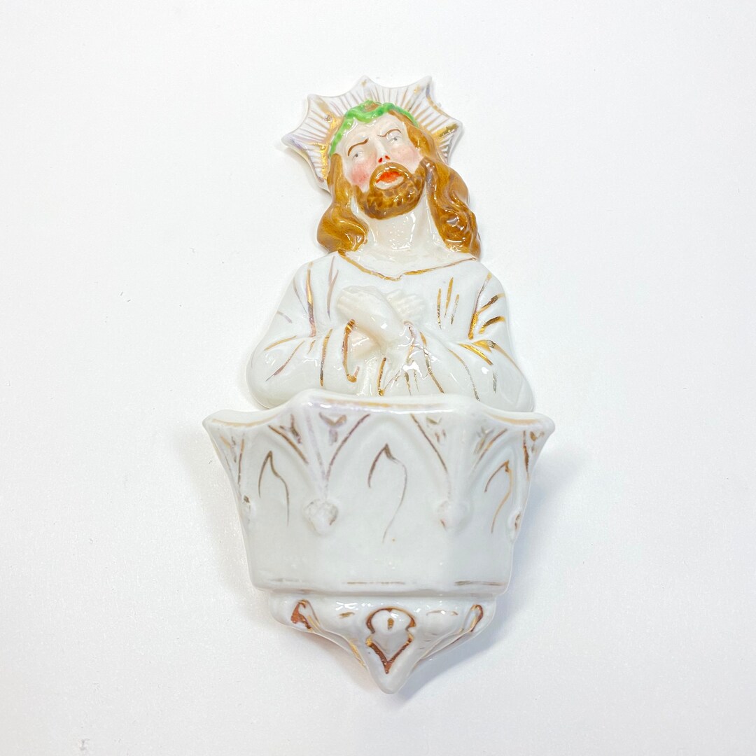 Holy Water Door Font for Wall, Home Stoup, Antique Decor, Religious ...