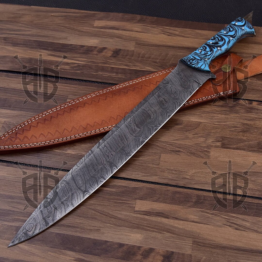 Custom Handmade Damascus Short Sword, Gift for Him,, Christmas Gift ...