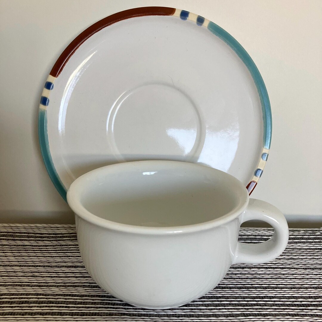 Dansk Mesa White Sand Stoneware Cups & Saucers - Sold per Piece/set ...