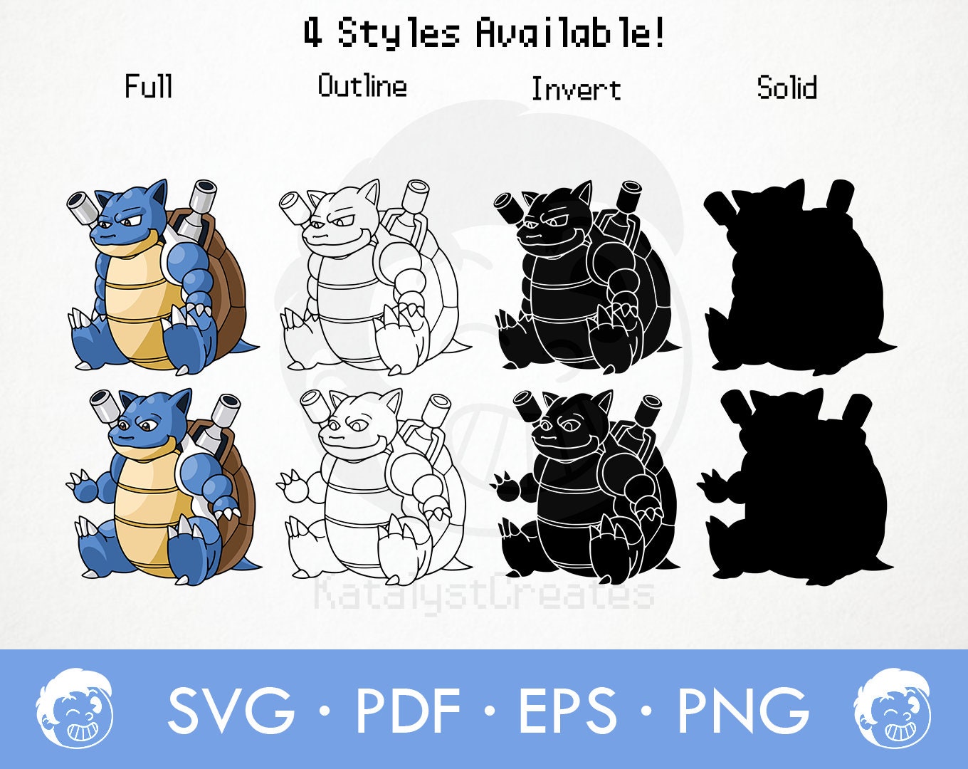 Blastoise SVG PNG EPS Bundle Pokemon Svg Png Vector Pack - Etsy España