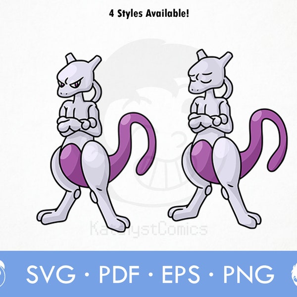 Mewtwo Svg - Etsy
