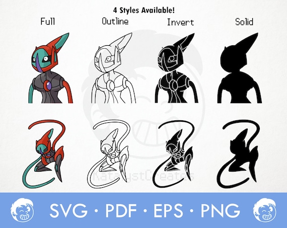 High Quality Pokemon Deoxys Speed Form SVG PNG 300 Dpi