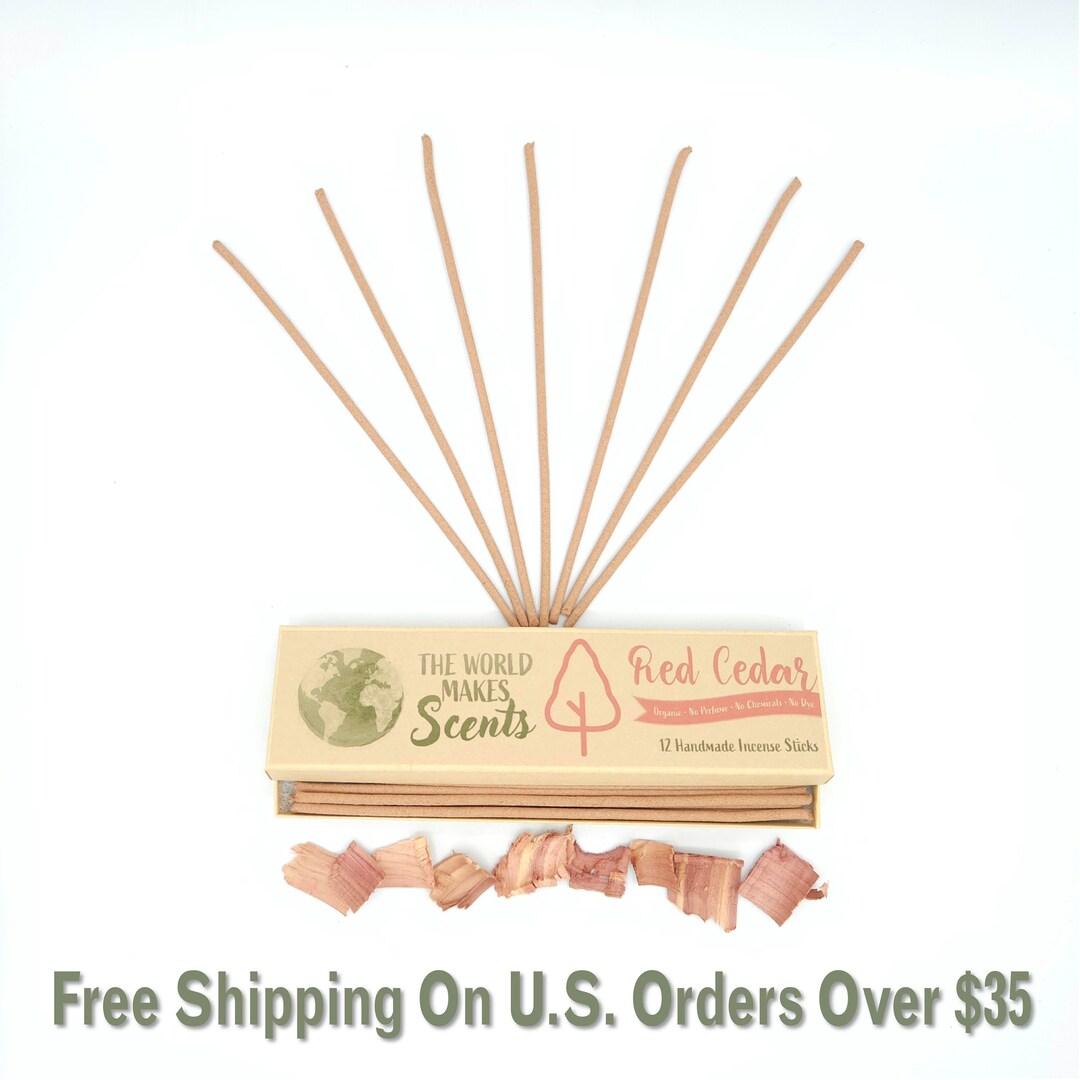 Red Cedar Incense Sticks: Handmade, Natural Plant Material - Etsy