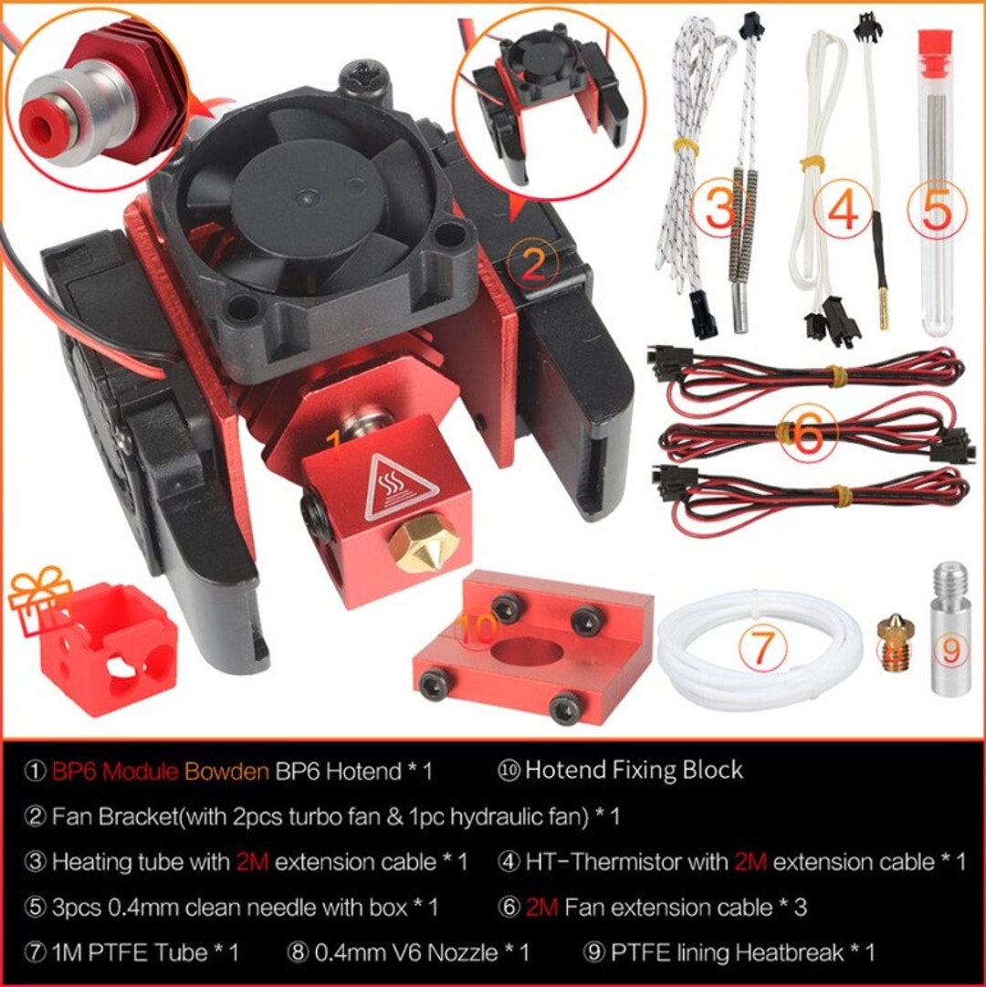 E3D Style Hotend Red With Touch Probe - Etsy