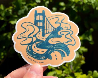 Golden Gate Bridge Sticker - Etsy