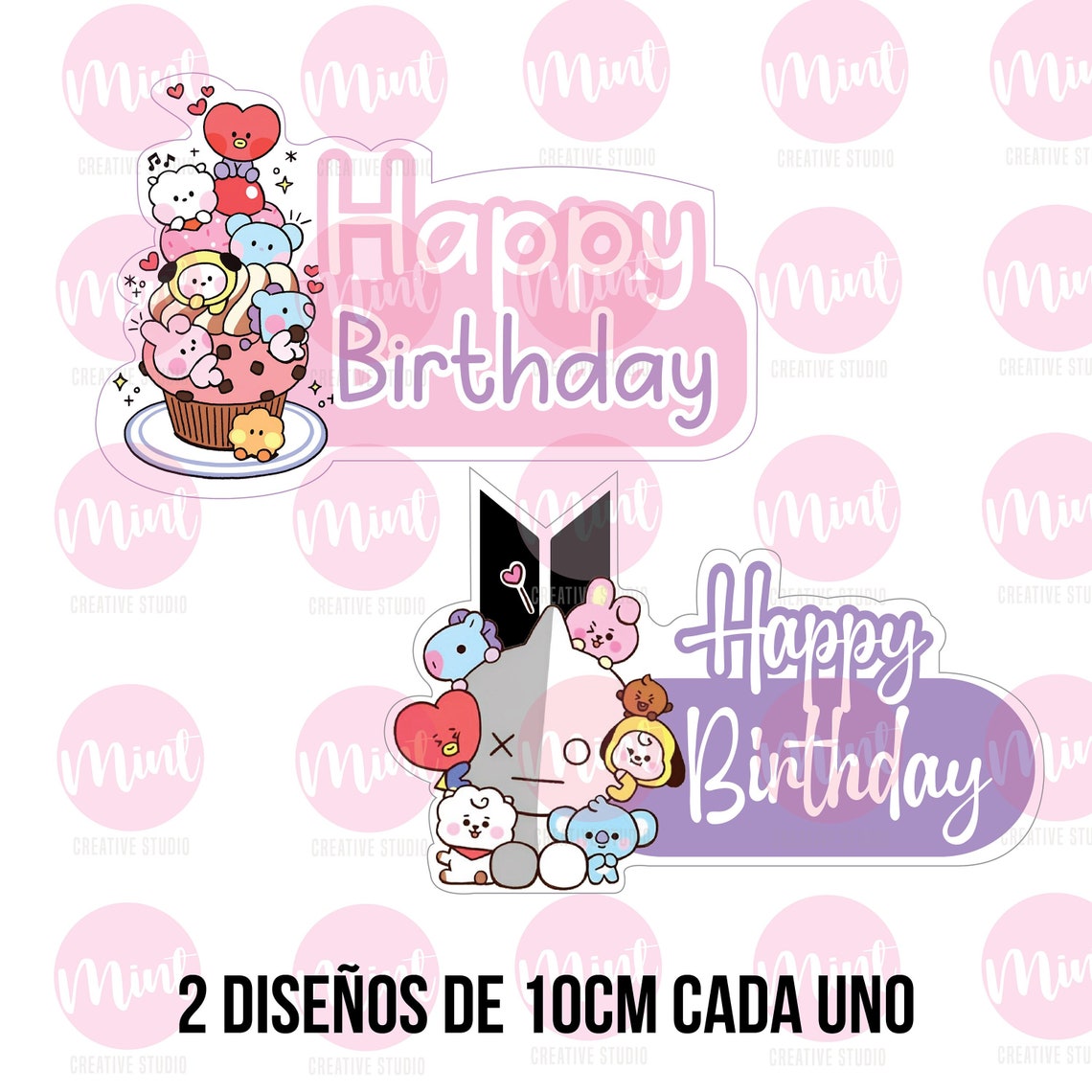 Printable BTS Cake Topper 10cm Printable Bts Cake Topper Bts - Etsy