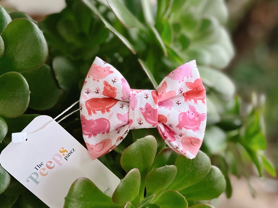 Dog Bow Tie, Pigs , Cat Bow Tie, Bows, Velcro Bow, Puppy Accesories ...
