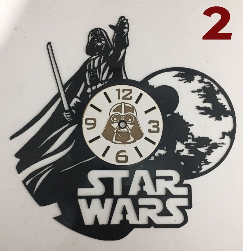 Star Wars Digital Laser Cut Vinyl Clock - Etsy
