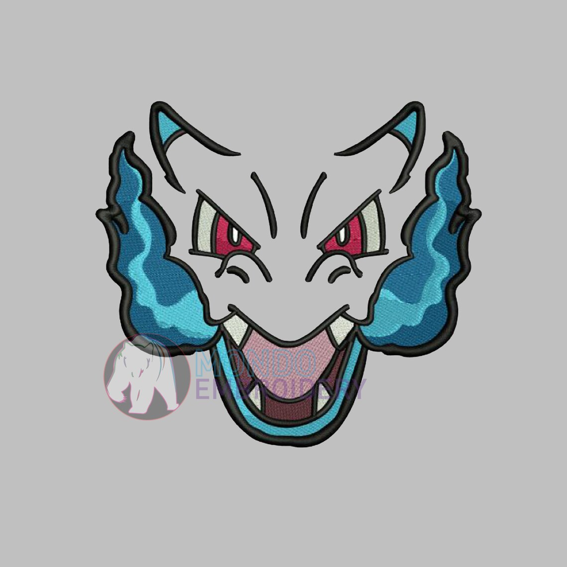 Mega Charizard X Pokemon Machine Embroidery Design - Instant Download ...