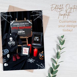 Gothic Horror Movie Baby Announcement | Spooky Halloween Pregnancy ...