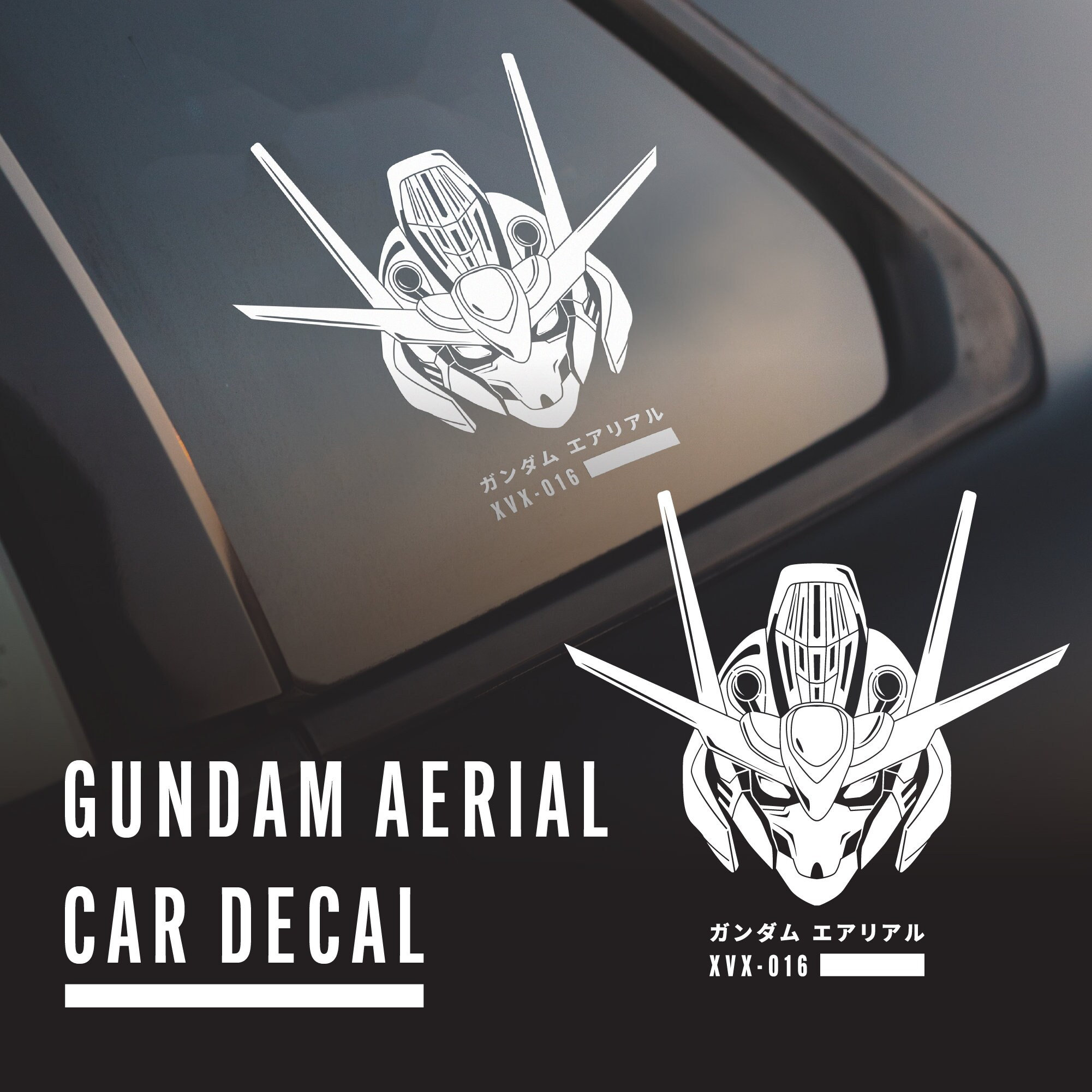 Gundam Aerial Car Decal Witch From Mercury Anime Sticker - Etsy
