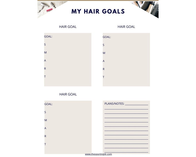 Hair Care Routine Planner | Hair Growth Goals, Habit Tracker (PDF) - Etsy