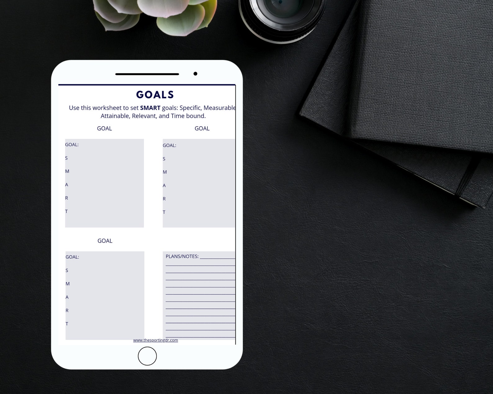 SMART Goals Worksheet | Simple Fillable Guide | Reusable Printable ...