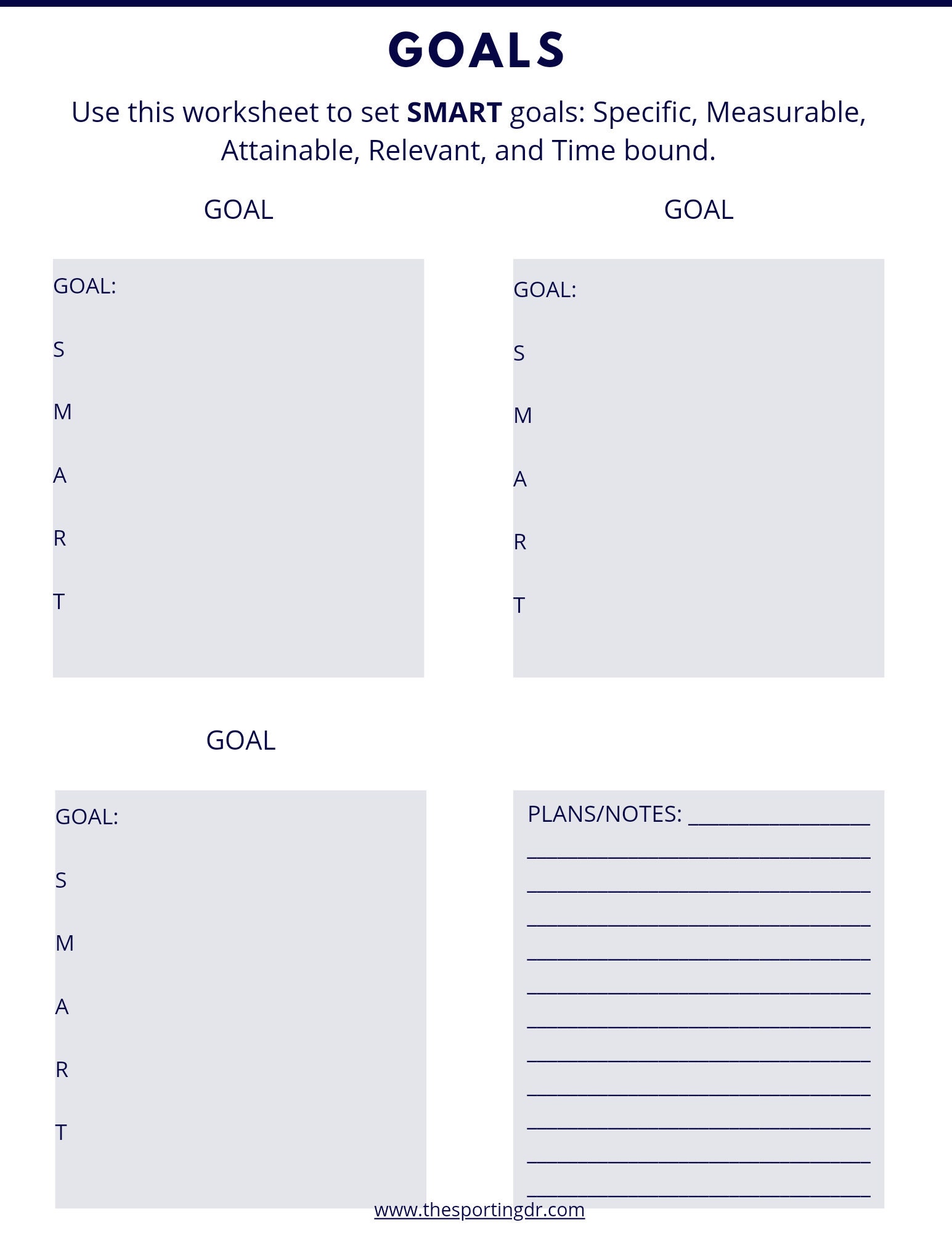 SMART Goals Worksheet | Simple Fillable Guide | Reusable Printable ...