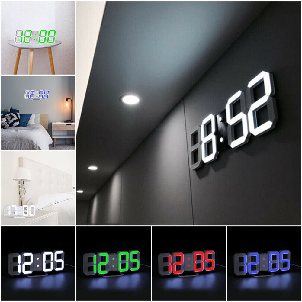 Led Digital Wall Clock - Etsy