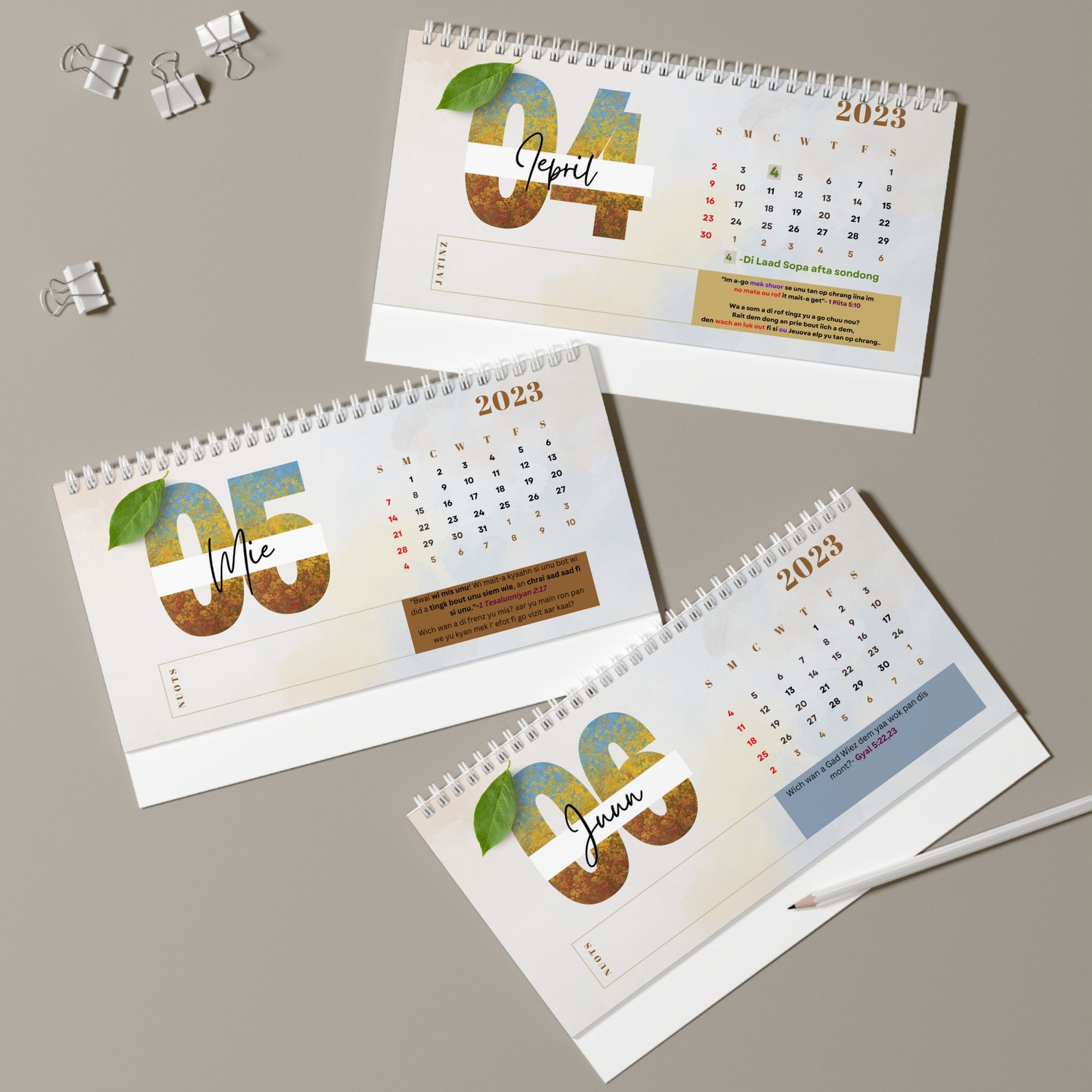 Desk Calendar - Etsy