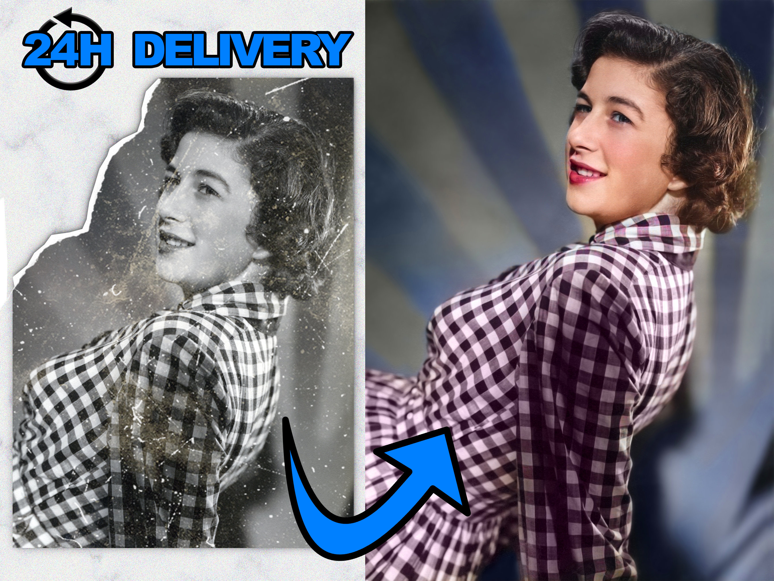 Photo Restoration Colour Old Photo Repair Old Black and White - Etsy