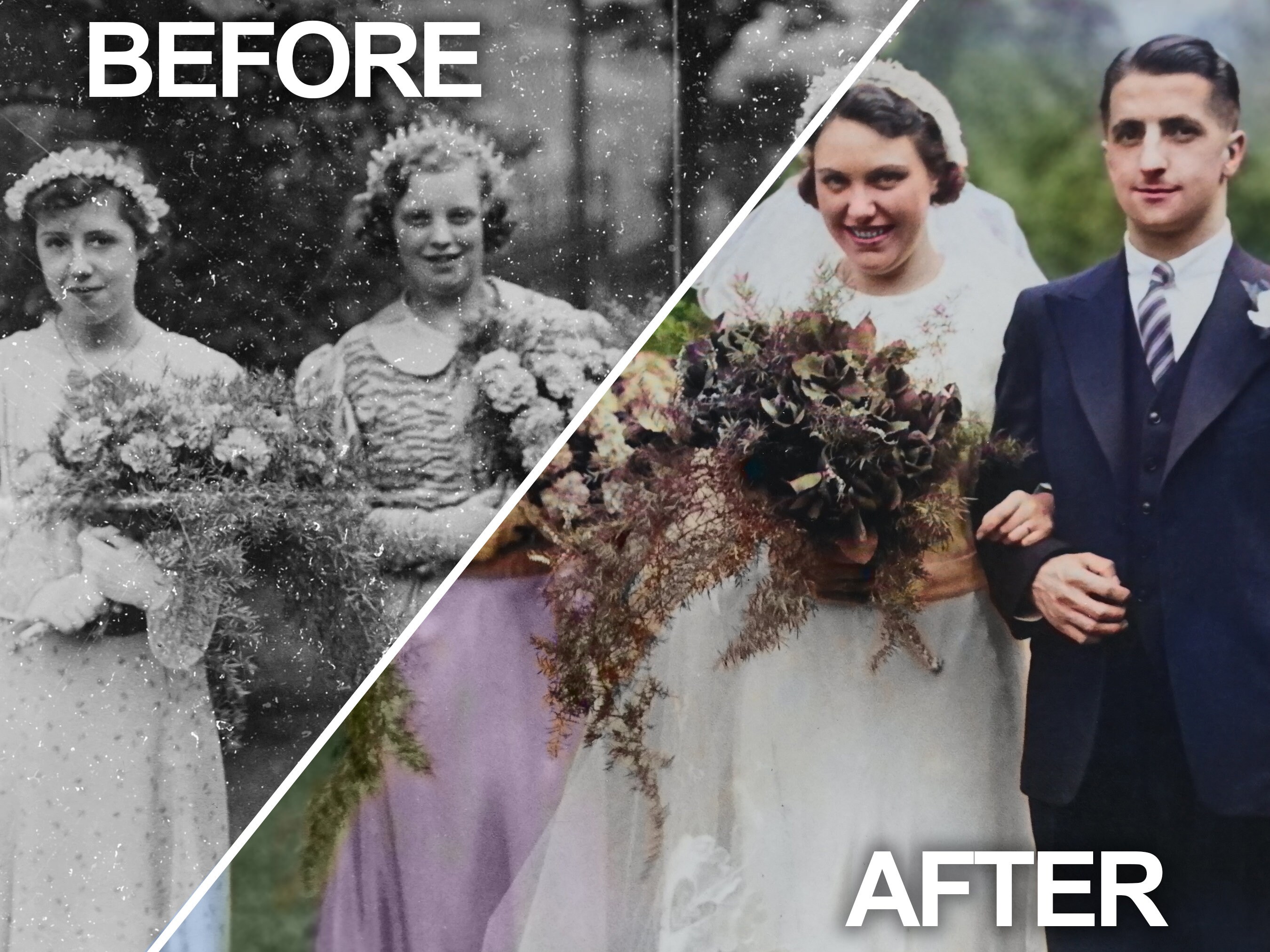 Add Colour to Old Photo Restoration Colorize Vintage Image Restore Old ...