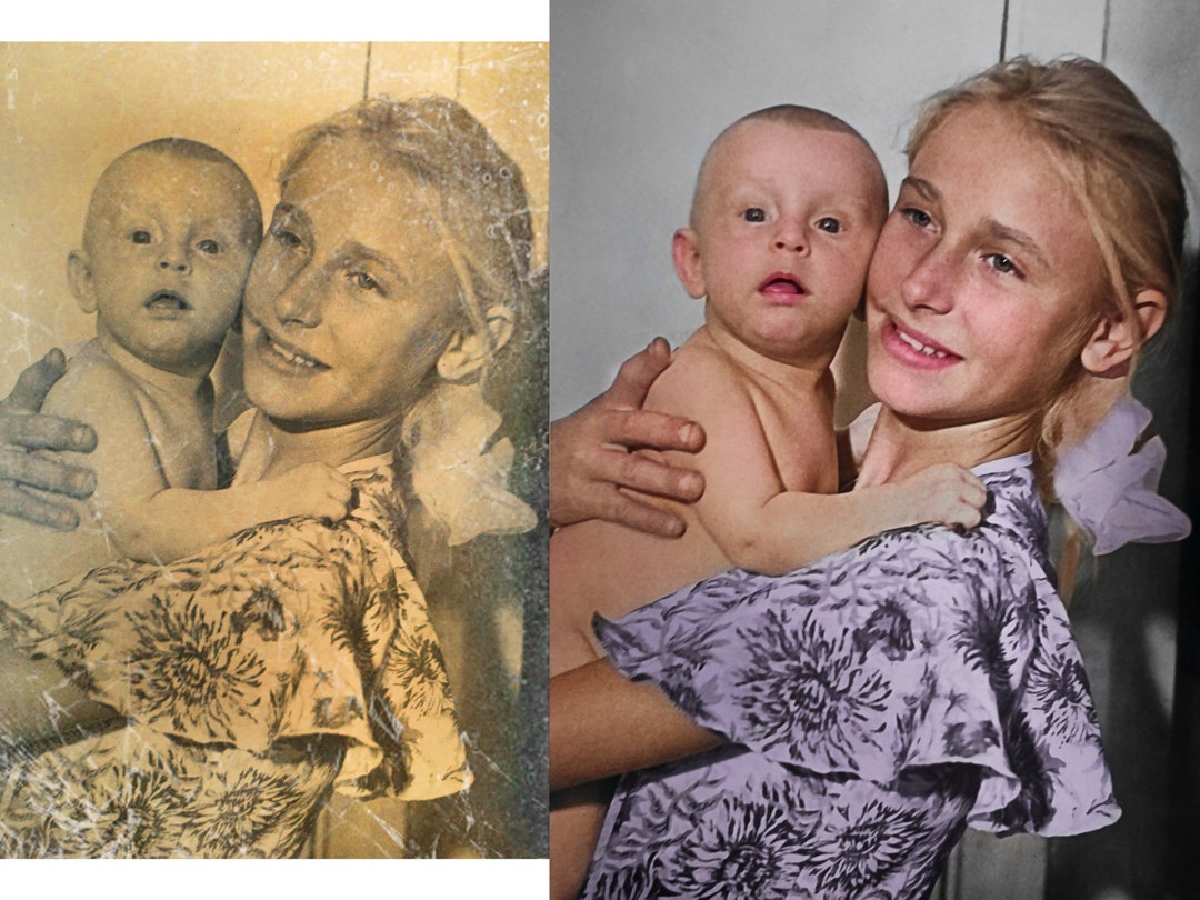 Add Colour to Old Photo Restoration Colorize Vintage Image Restore Old ...