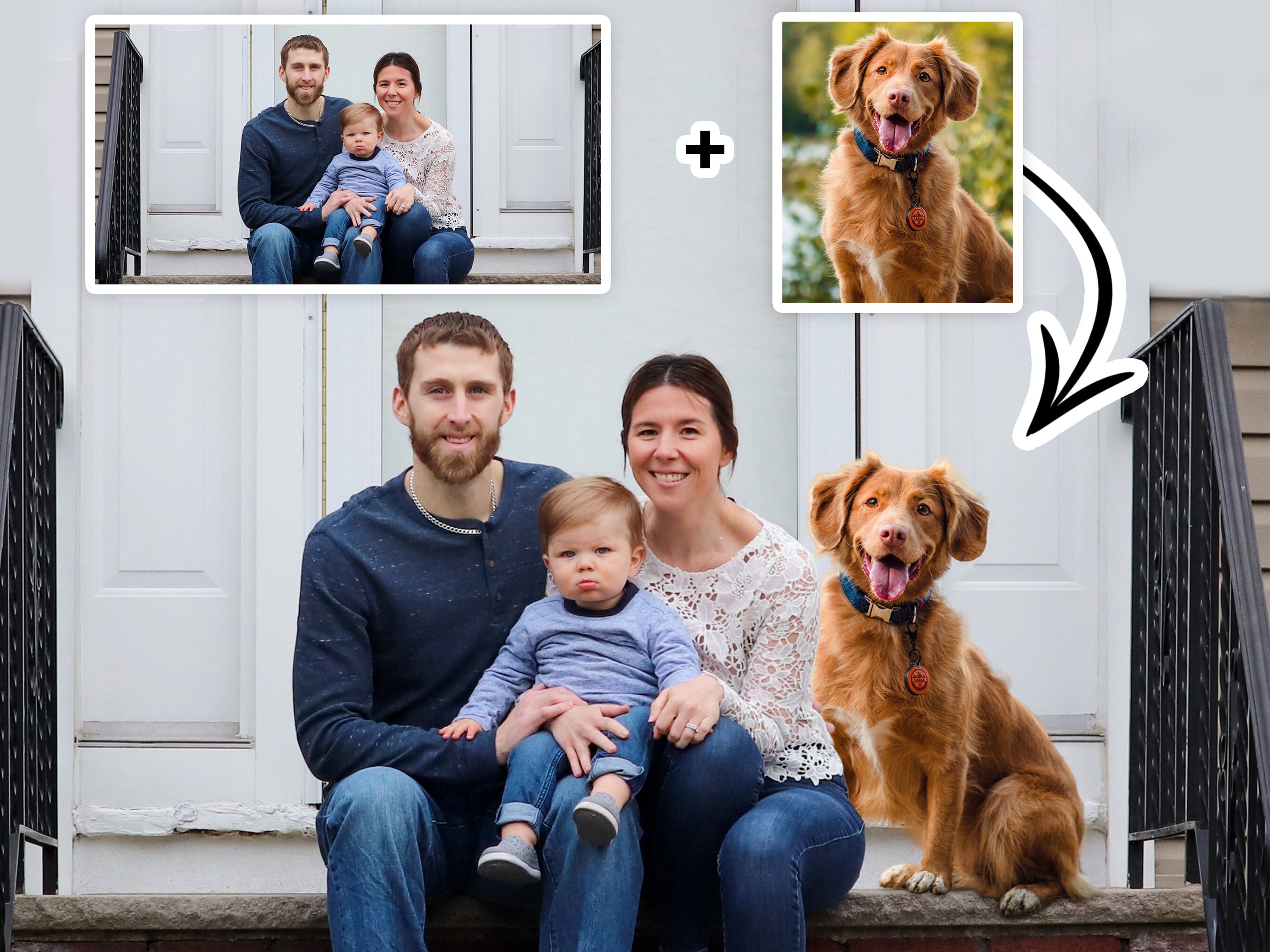Combine Photos Family Portrait Photo Merge Add People to Photo Memorial ...
