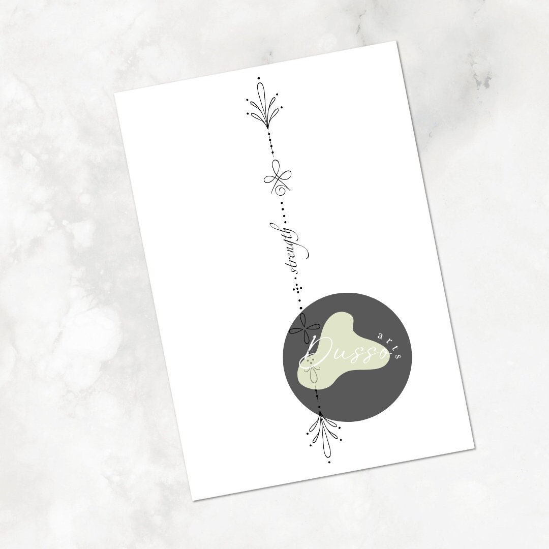 Empowering Strength Spine Tattoo - Minimalist Design for Inner ...