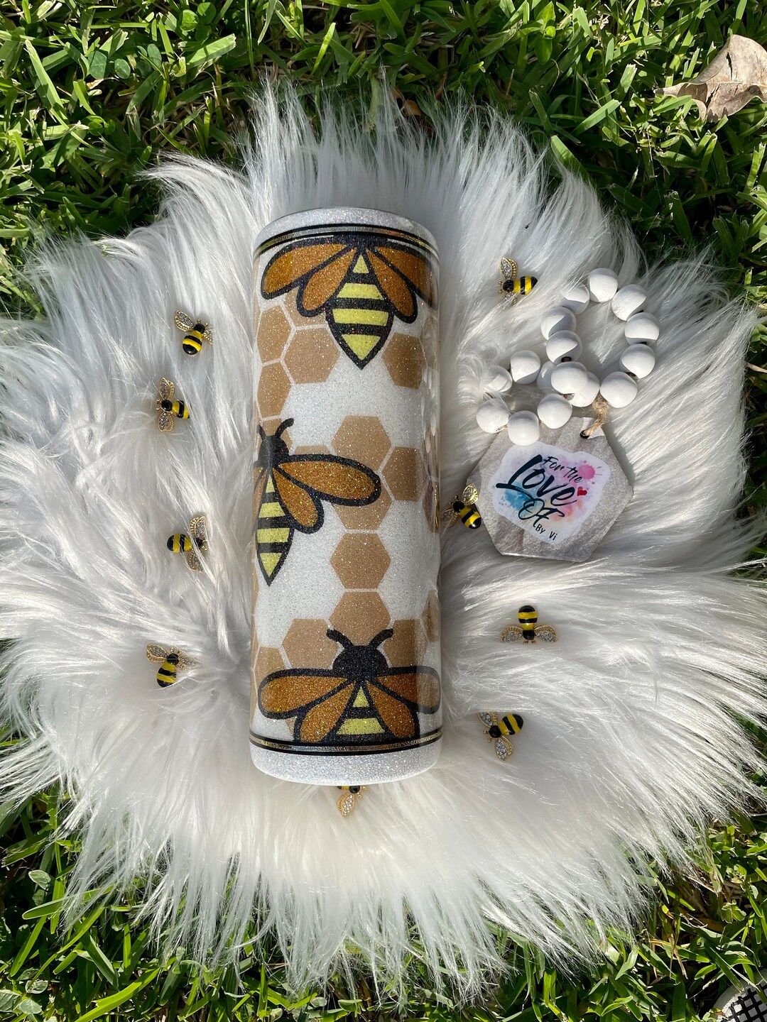 Bee Tumbler Queen Bee Tumbler Custom Tumbler Epoxy Tumbler Glitter ...