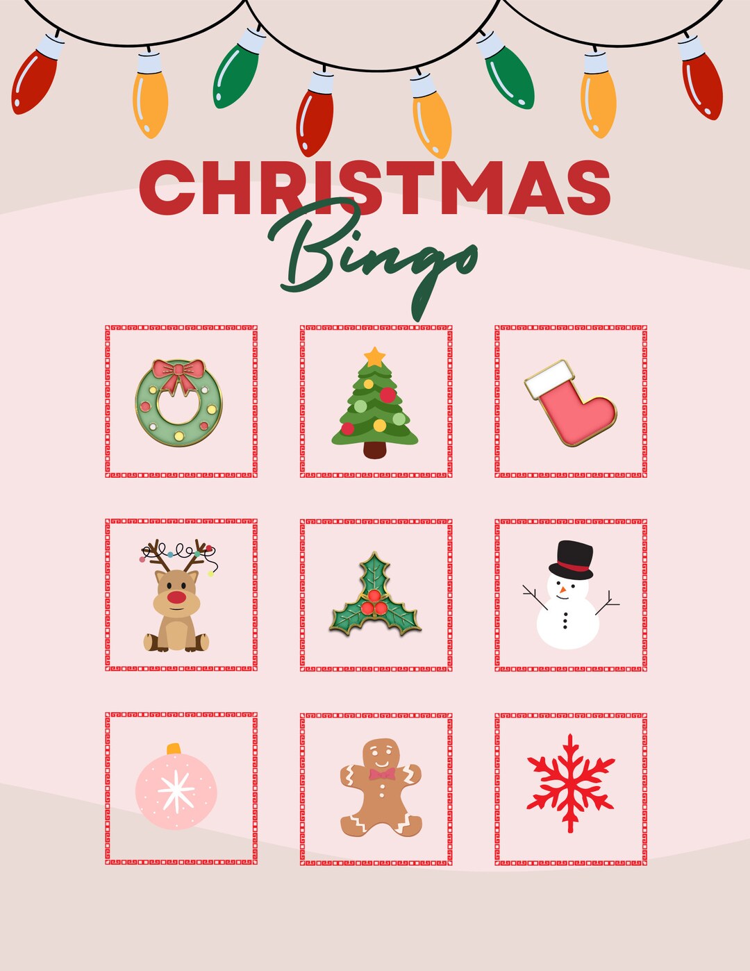 Christmas Bingo, Preschool, Kids, Elementary, Activity, Crafts ...