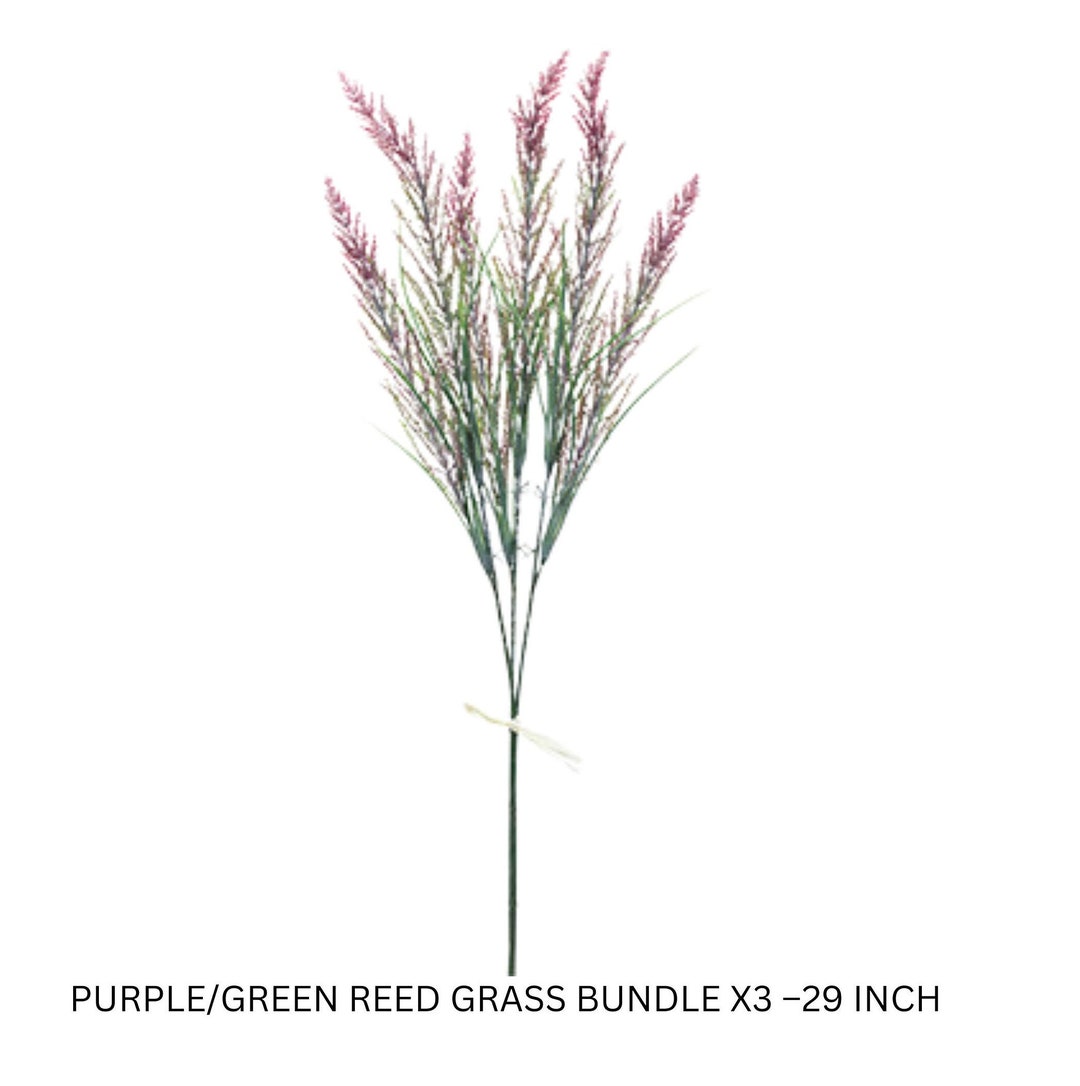 Purple Reed Grass Stem, Faux Wildflower, Boho Wedding Decor - Etsy