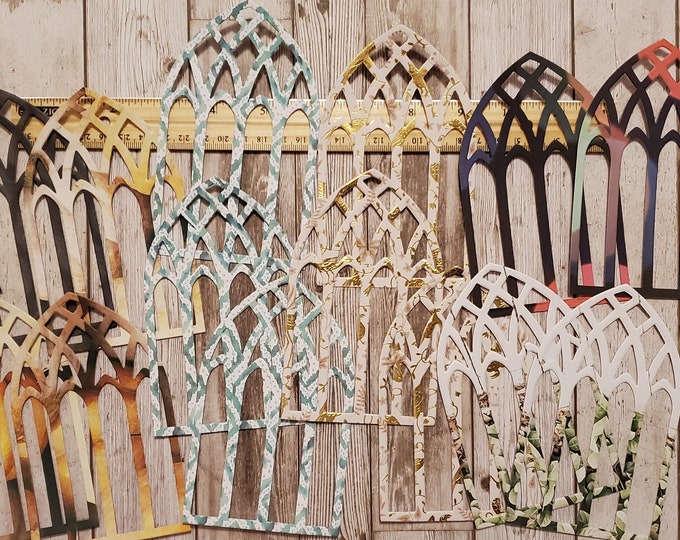 18 Paper Cutouts Window Diecuts Scrapbooking Junk Journaling Cardmaking ...