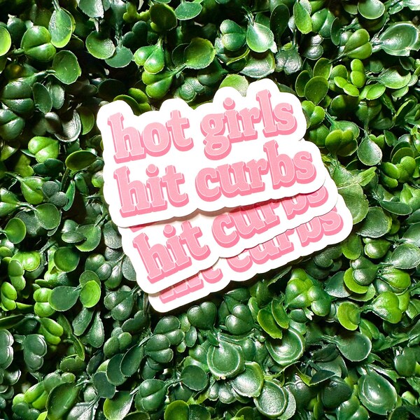Hot Girls Hit Curb Sticker - Etsy