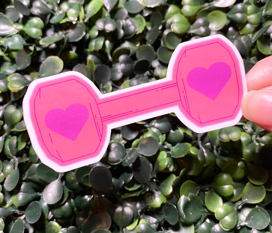 Pink Dumbbell Sticker Workout Sticker Fitness Sticker - Etsy