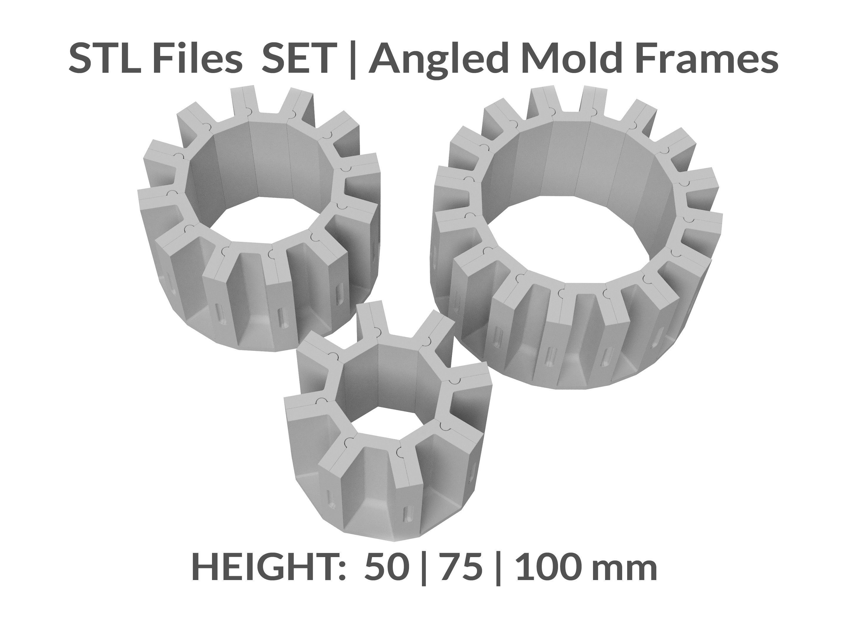 3D Files | Angled Mold Master Box STL Pack for Silicone Mold Makers ...