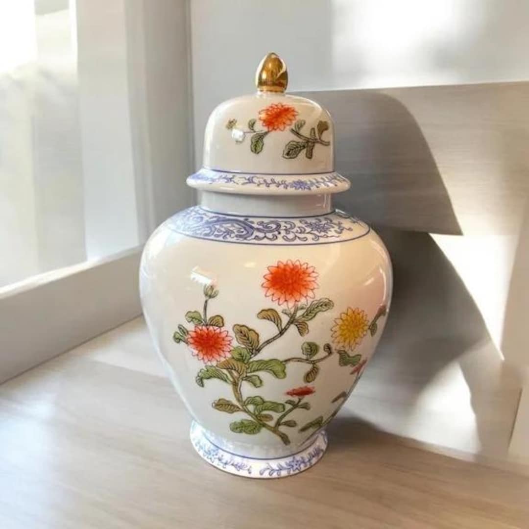Vintage ANDREA by SADEK Large Japanese Ceramic Ginger Jar With Lid in ...