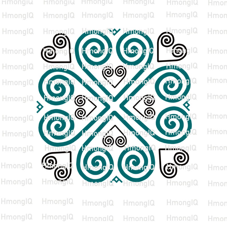 Hmong Heart Design, Hmong Pattern, Hmong Digital, Hmong SVG, Hmong PNG ...