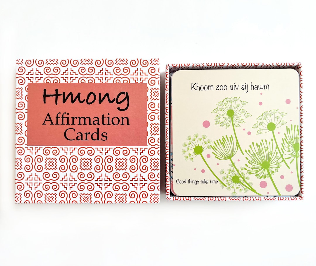 Positive Hmong Affirmation Cards Set - Etsy