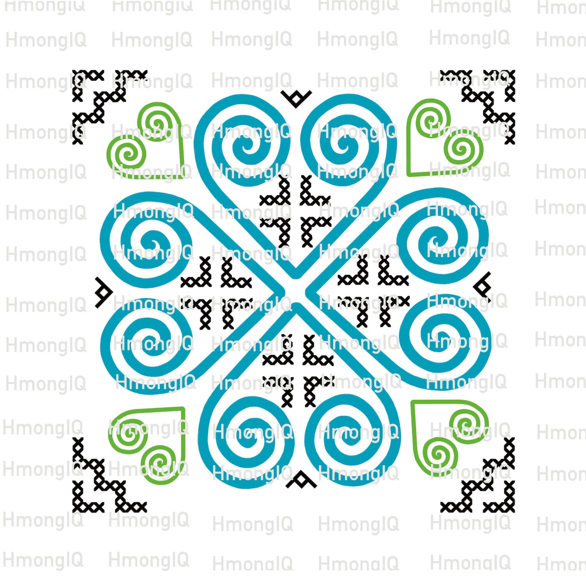 Hmong Heart Design 2 Hmong Pattern Hmong Digital Hmong SVG - Etsy