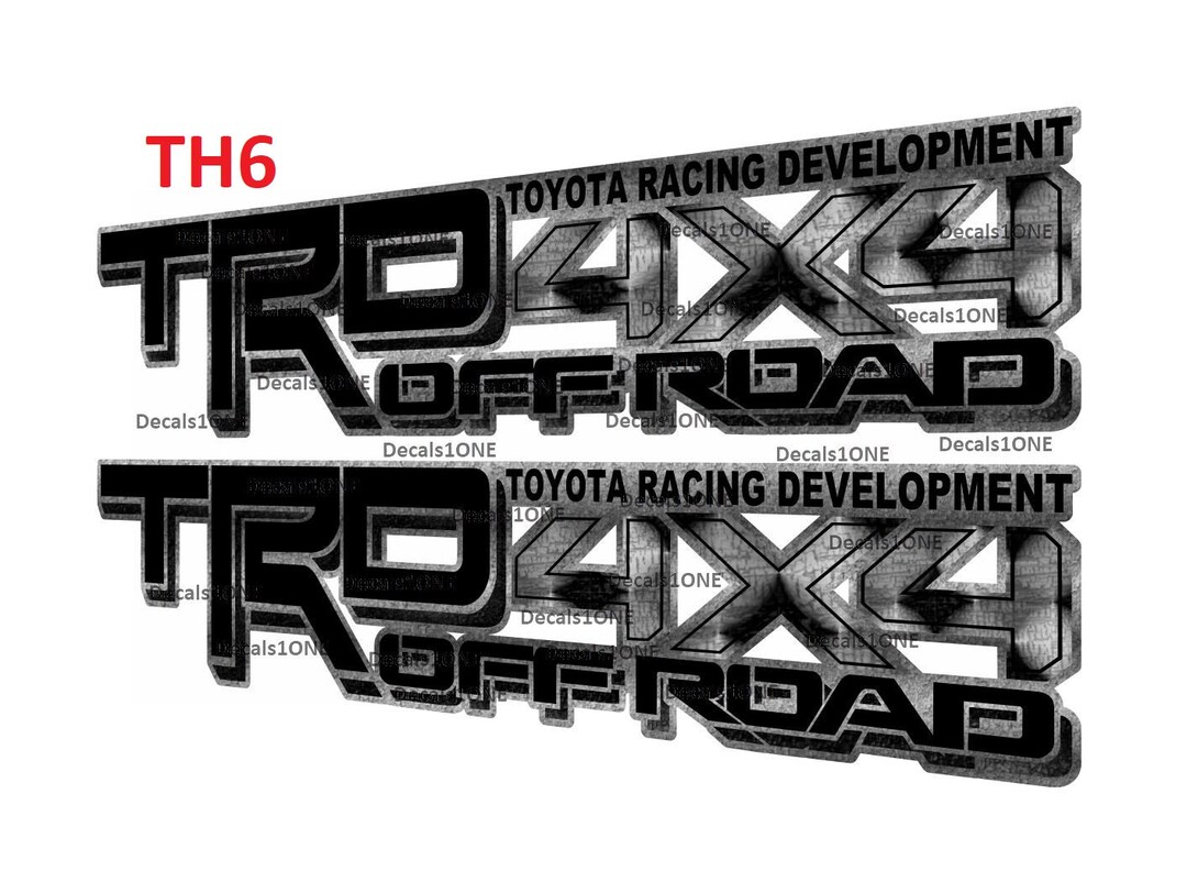 TRD off Road 4X4 Decals Stickers Tundra Tacoma Truck Bed Side ...