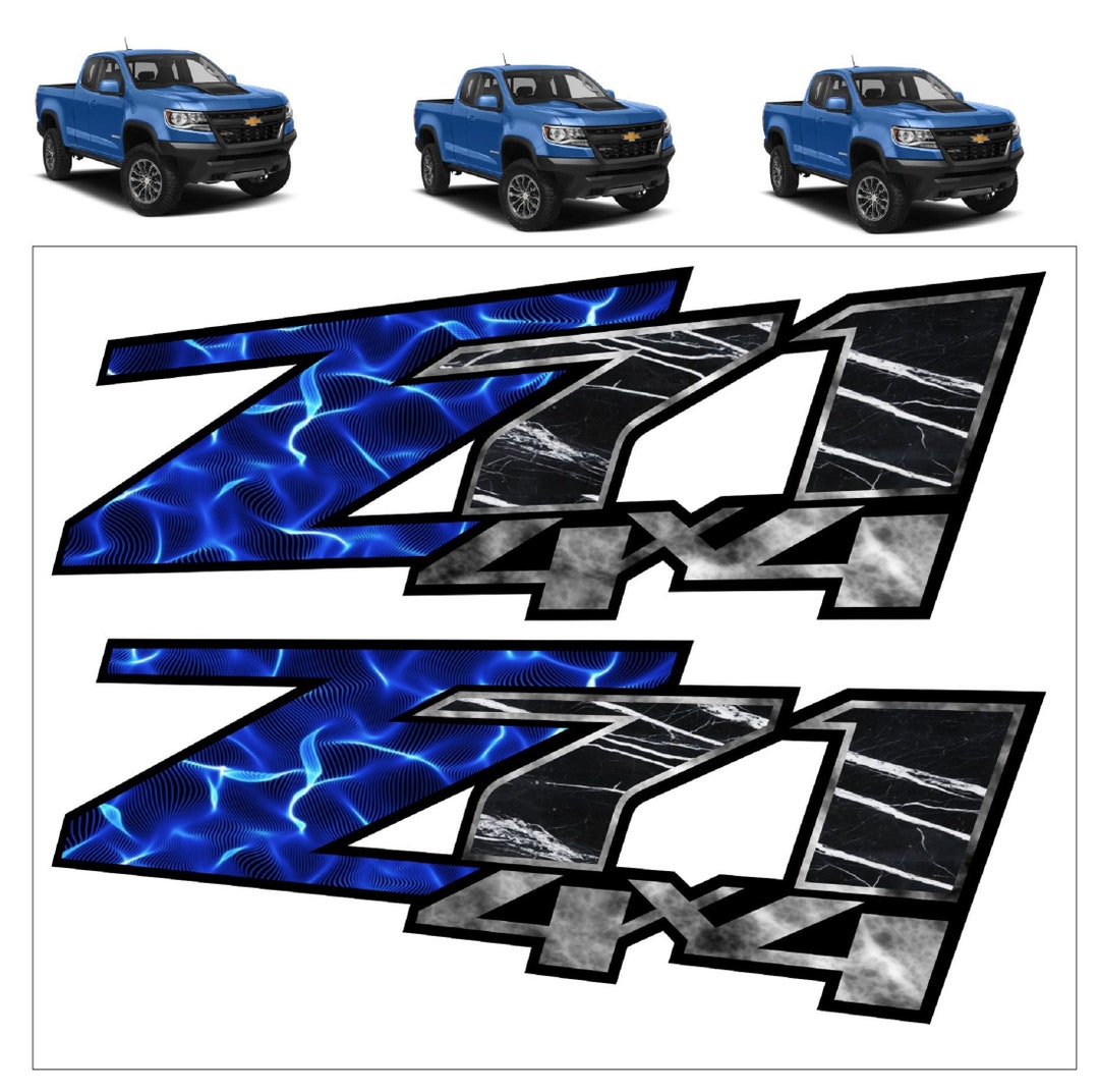 CHEVY 4X4 DECALS Z71 off Road Sport Truck Bed Side Replacement Oem ...