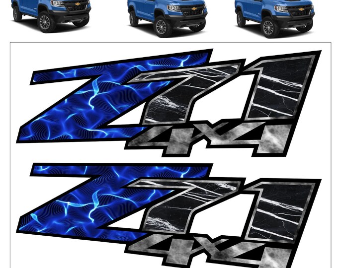CHEVY 4X4 DECALS Z71 off Road Sport Truck Bed Side Replacement Oem ...