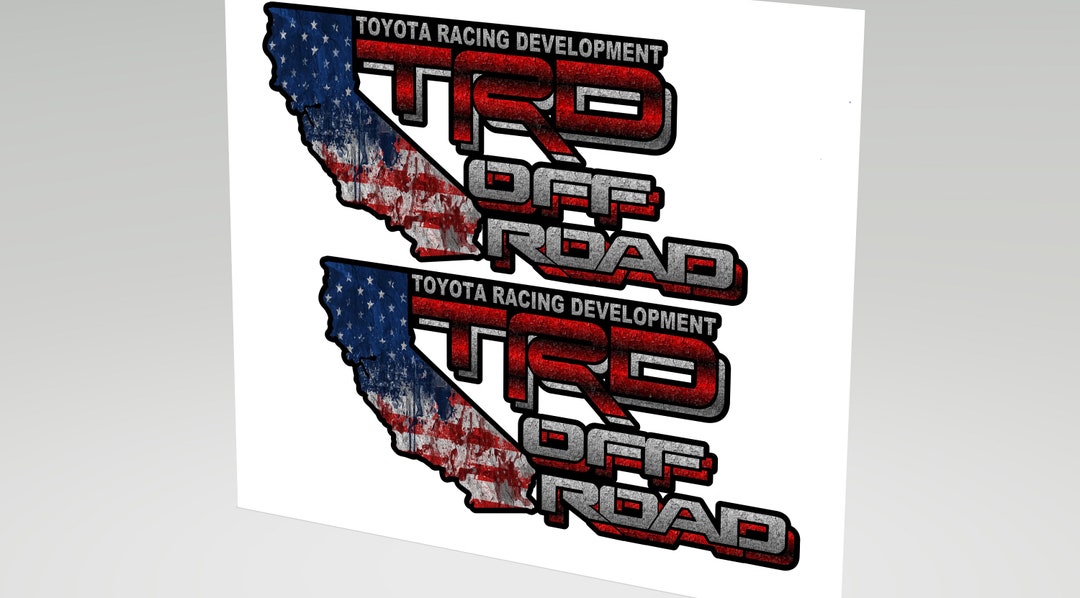 TRD California State off Road Decals Stickers Sport Tundra Tacoma Truck ...