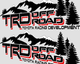 2 TRD off Road Decals for Toyota Tacoma Tundra Pair Sticker Truck ...