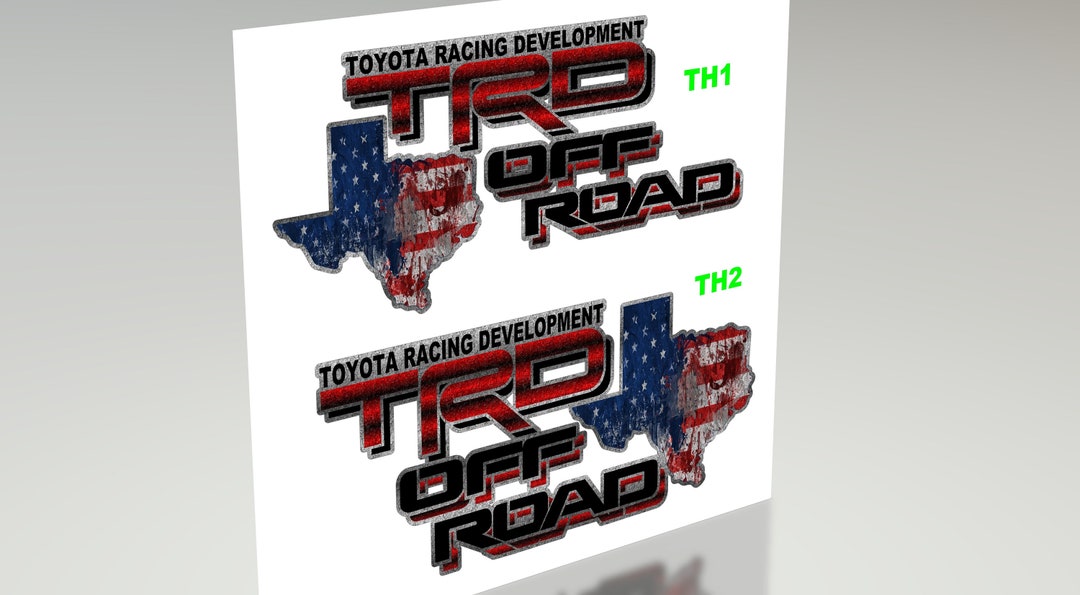 TRD Texas State off Road Decals Stickers Sport Tundra Tacoma Truck Bed ...