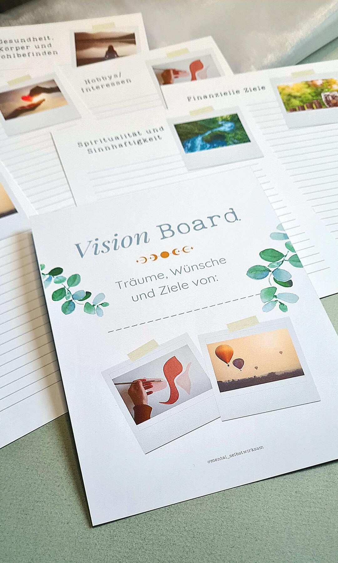 VISION BOARD SET German, Vision Board Cards, Vision Board Kit, Goal ...