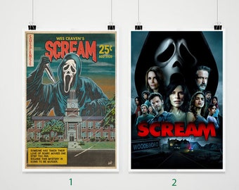 Retro Scream Poster - Etsy