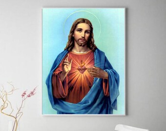 Sacred Heart of Jesus Poster - Etsy