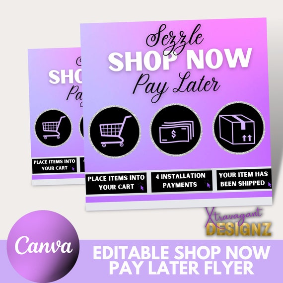 Shop Now Pay Later Flyer Installment Flyer DIY Installment - Etsy