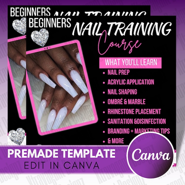 Nail Training Class Flyer - Etsy