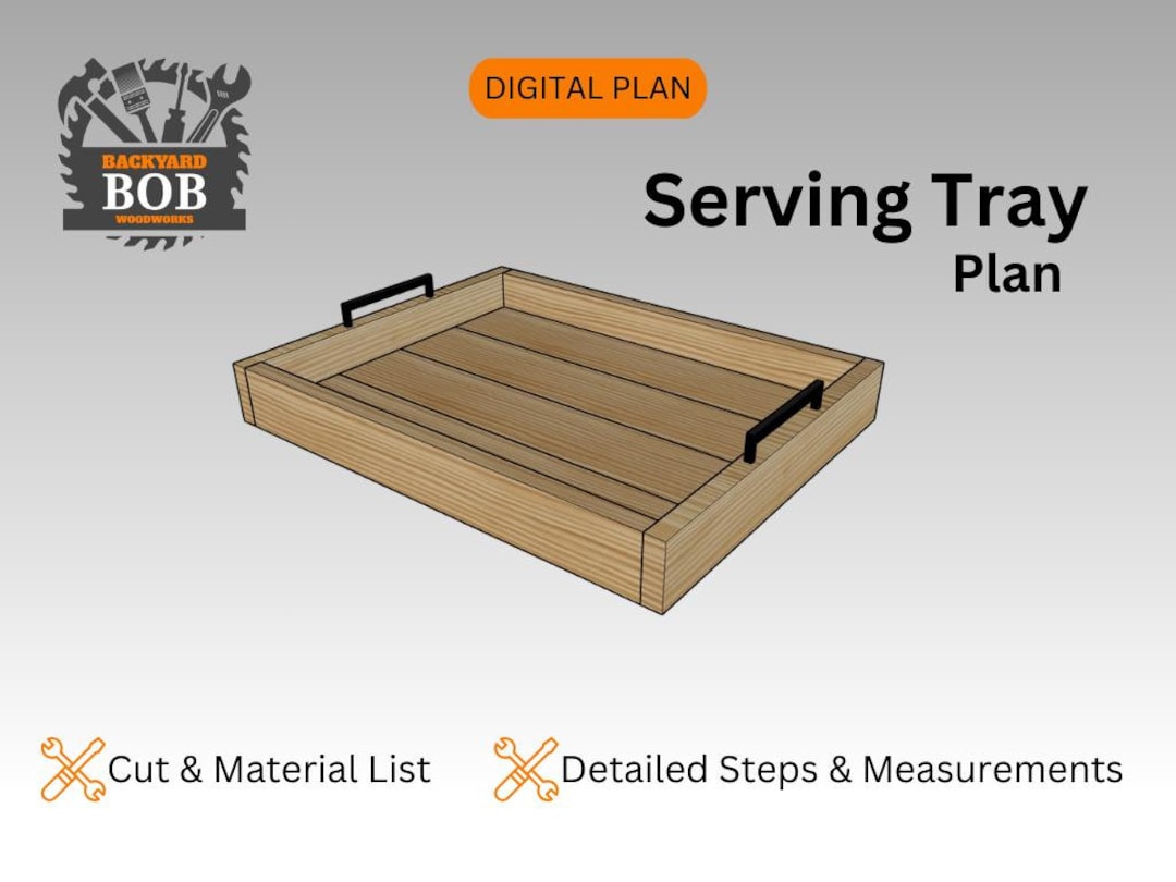 Simple DIY Serving Tray Plan / Digital Plans / Woodworking Plans ...