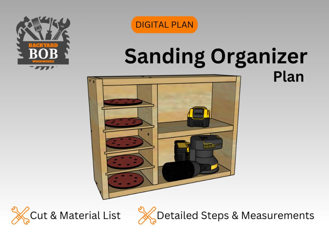 Sanding Organizer Build Plan / Digital Plans / Woodworking Plans ...